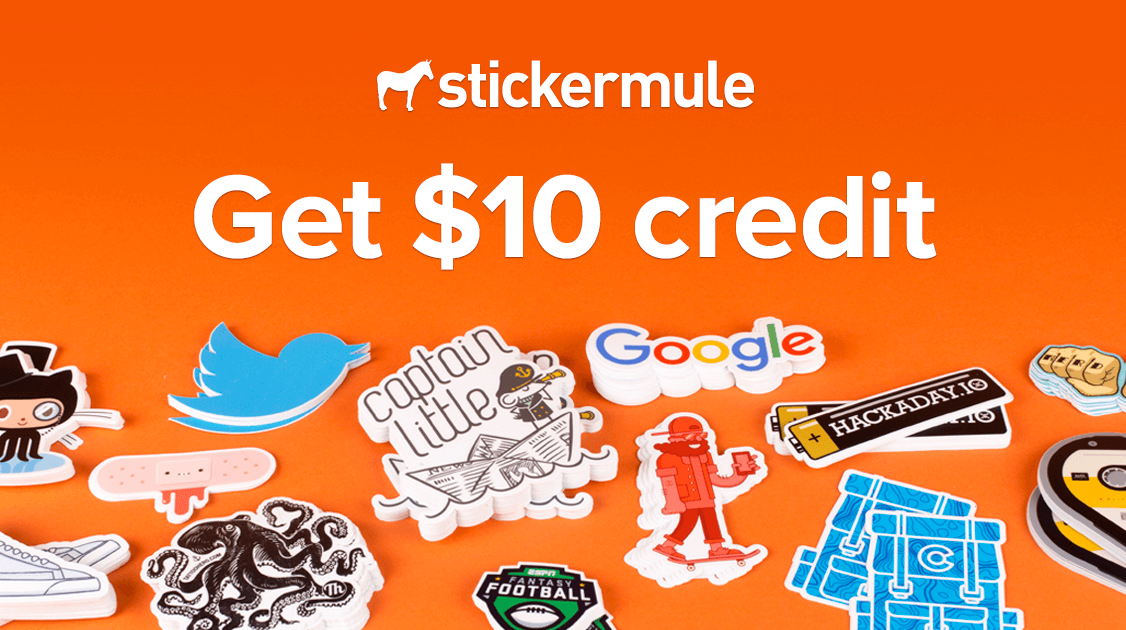 You found a $10 credit! | Sticker Mule